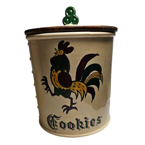 Metlox | Dining | Vintage Metlox Poppytrail Rooster Cookie Jar With ...